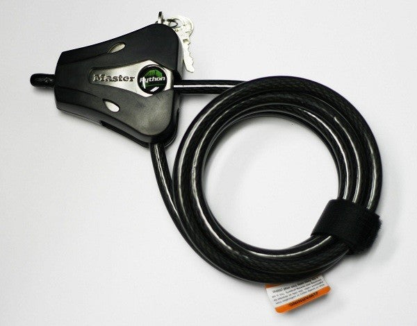 Master Lock 8418D Python Adjustable Cable Lock 6ft Long 5/16in Dia Cam